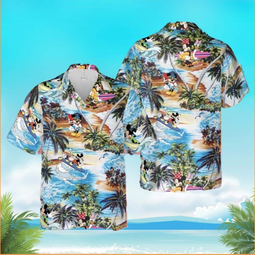 Cool Aloha Mickey Mouse Hawaiian Shirt Summer Vibes Beach Gift For Him ...
